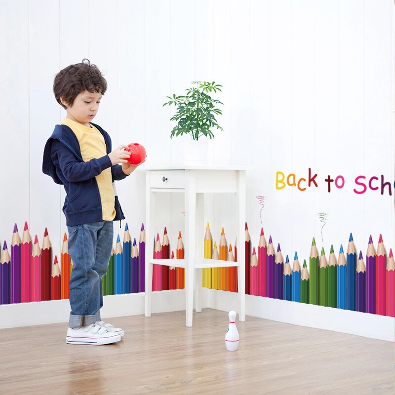 DIY Mural Pencil Back To School Wall Stickers Remo... – Grandado