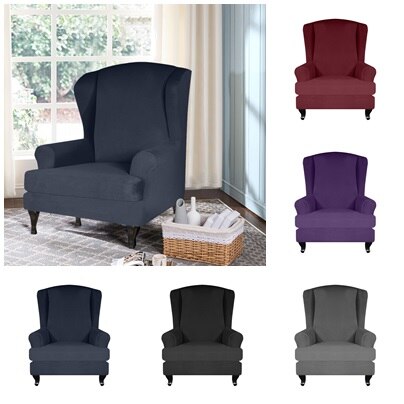 2pcs/set Wing Chair Cover All-inclusive Wingback C... – Grandado