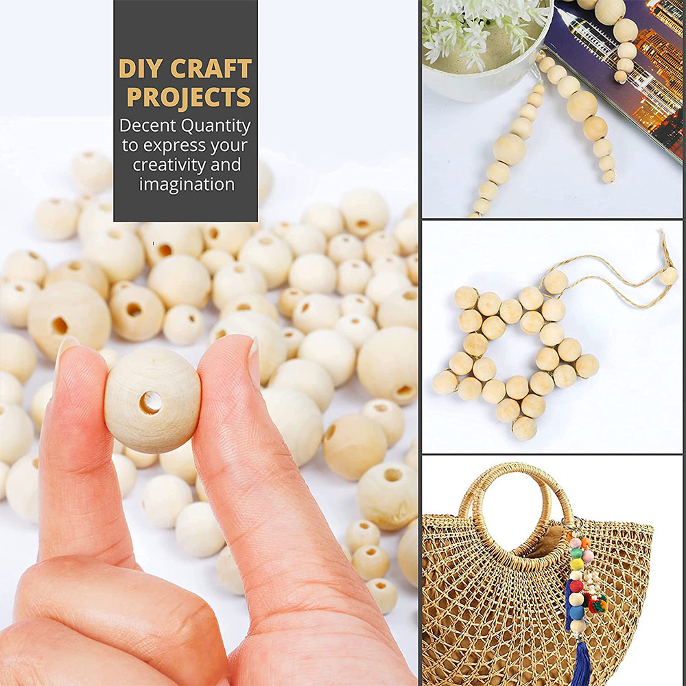 Diy 6-30Mm Natuurlijke Houten Kralen Ronde Spacer ... – Vicedeal