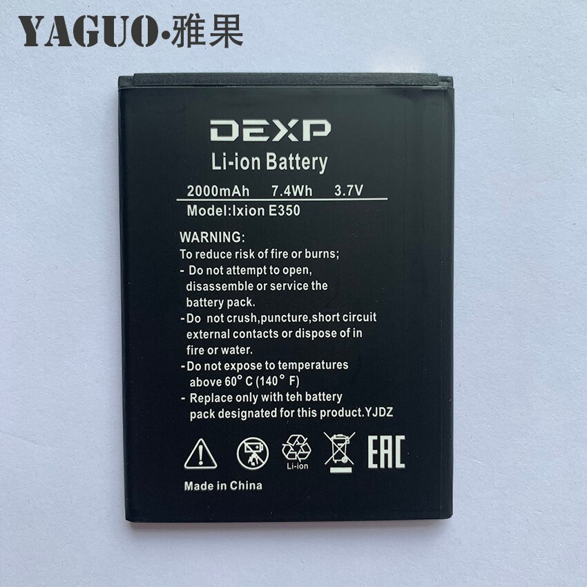 100% DEXP Ixion E350 2000mAh Battery for DEXP Ixio... – Grandado