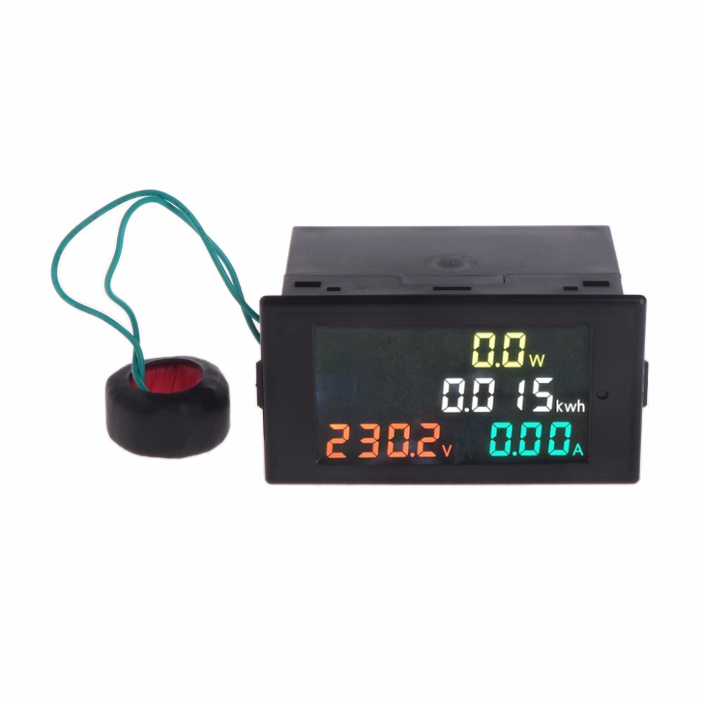 Energy Meter AC 80-300V Voltmeter Ammeter Power En... – Grandado