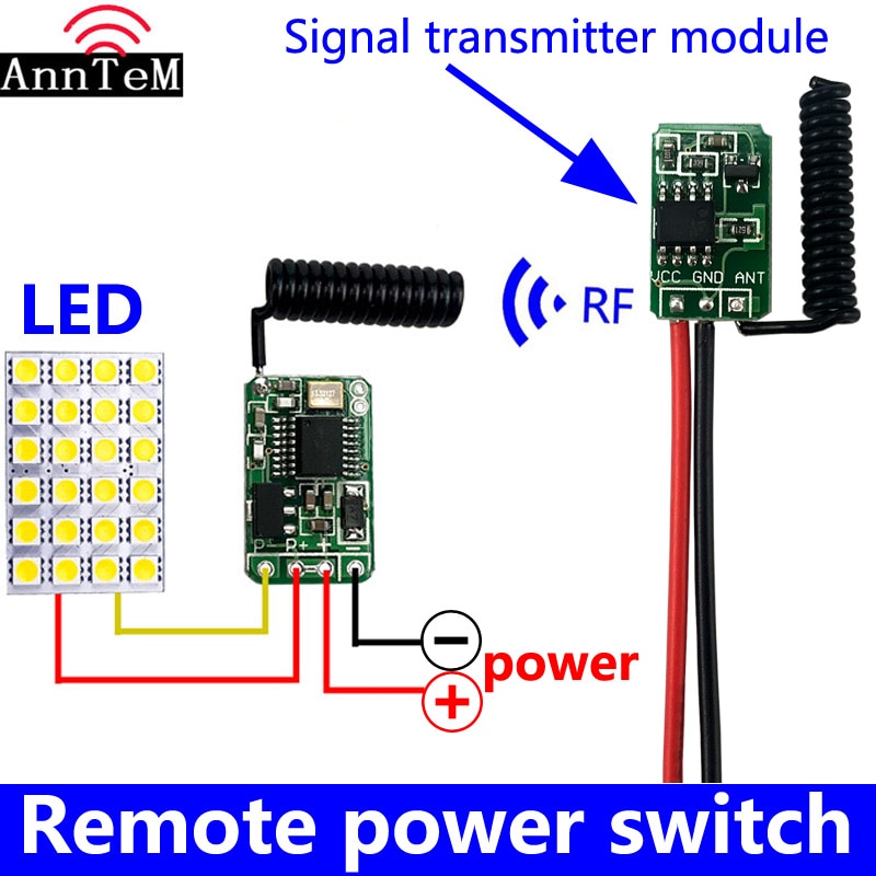 Minicontrolador de control remoto inalámbrico, con pequeño receptor de ...