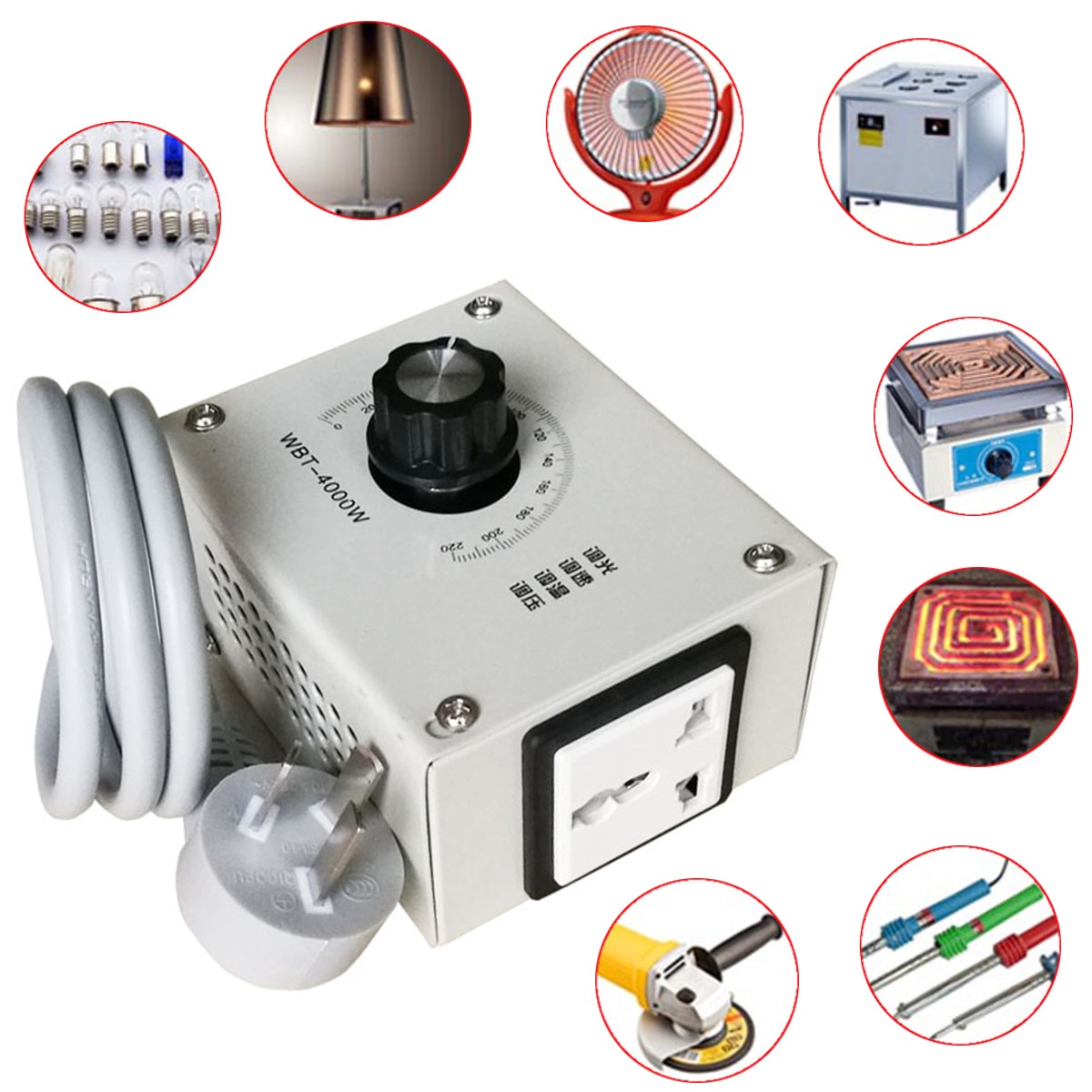 Motor Speed Controller 4000W AC 220V Variable Volt... – Grandado