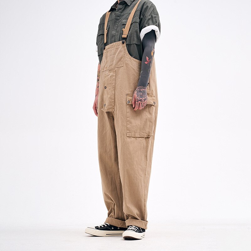 Men's overalls overalls streetwear casual loose pl... – Grandado