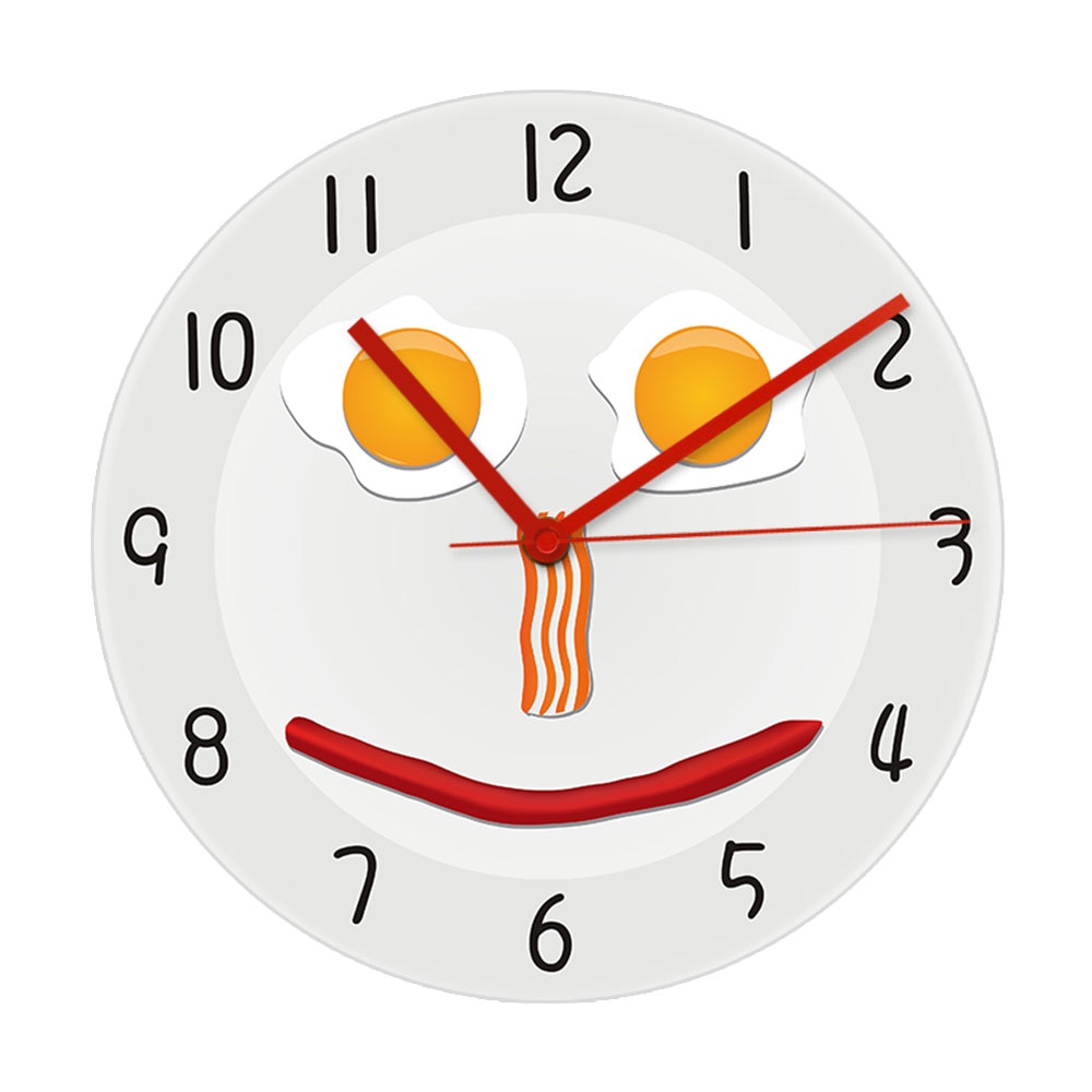 Funny Fried Eggs Kitchen Wall Clock Home Scrambled... – Grandado