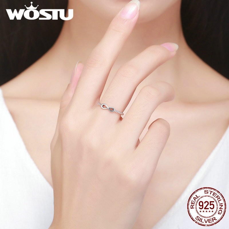 WOSTU Authentic 100% 925 Sterling Silver Infinity ... – Grandado