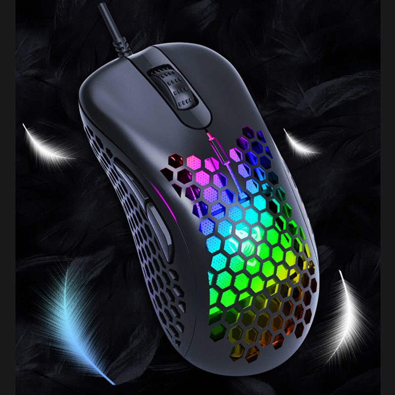 T-WOLF G540 Gaming Maus USB Wired 6 Tasten Waben L... – Vicedeal