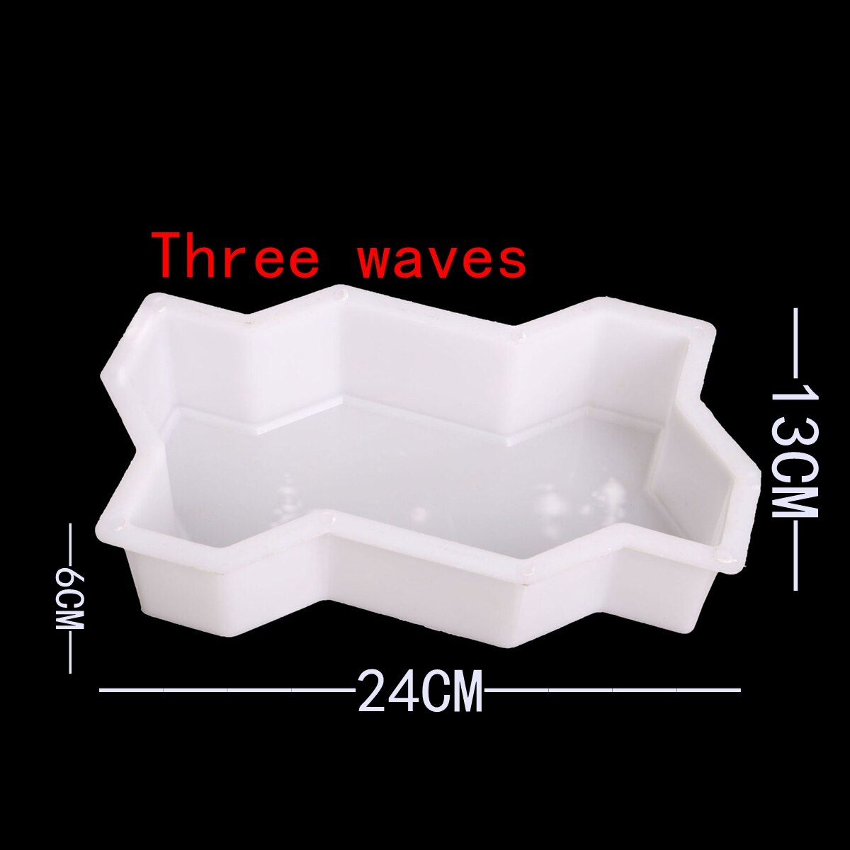 24x13x6cm Three Waves Shape Garden Path Concrete B... – Grandado