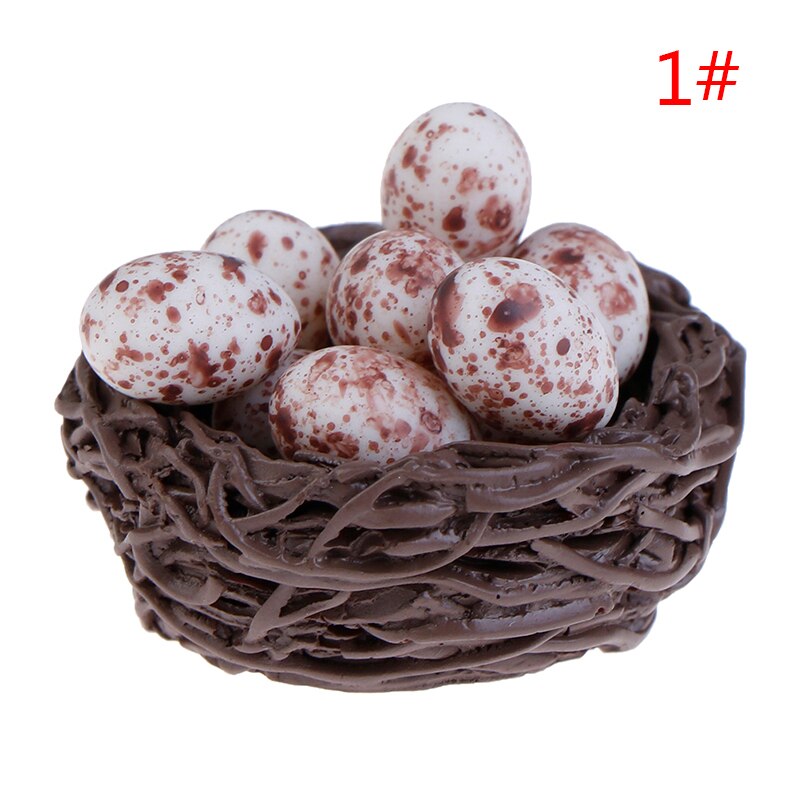 10pcs Mini Dollhouse Eggs + Nest 1/12 Scale Dollho... – Grandado
