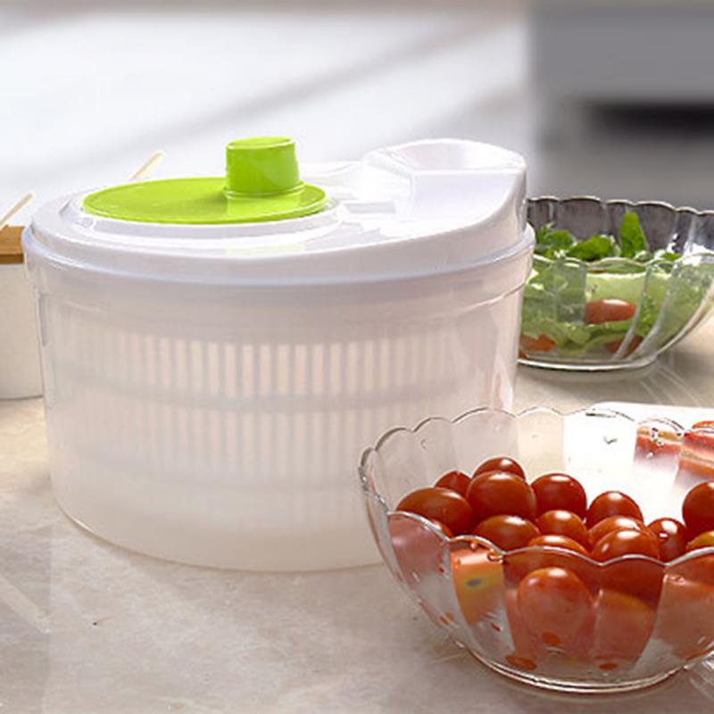 Salad Spinner Lettuce Greens Washer Dryer Drainer Crisper Strainer For ...