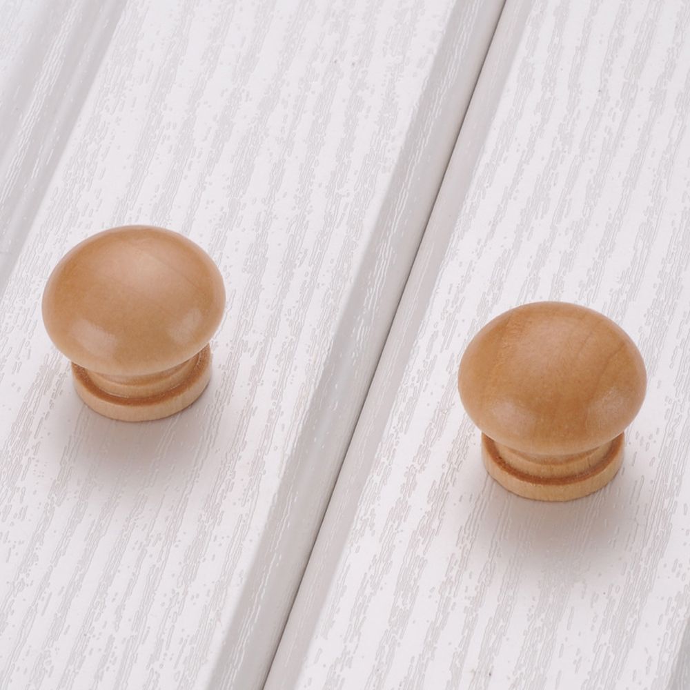 10Pcs Door Pull Handles Natural Wooden Round Cabin... – Grandado