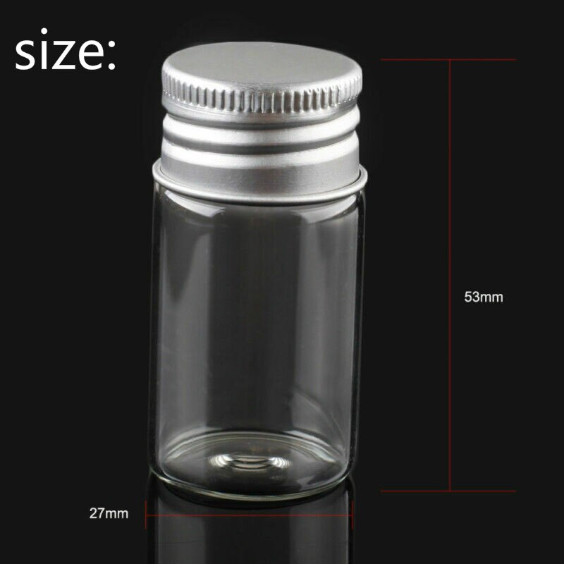 10pcs glass sample bottles with aluminum caps, cos... – Grandado