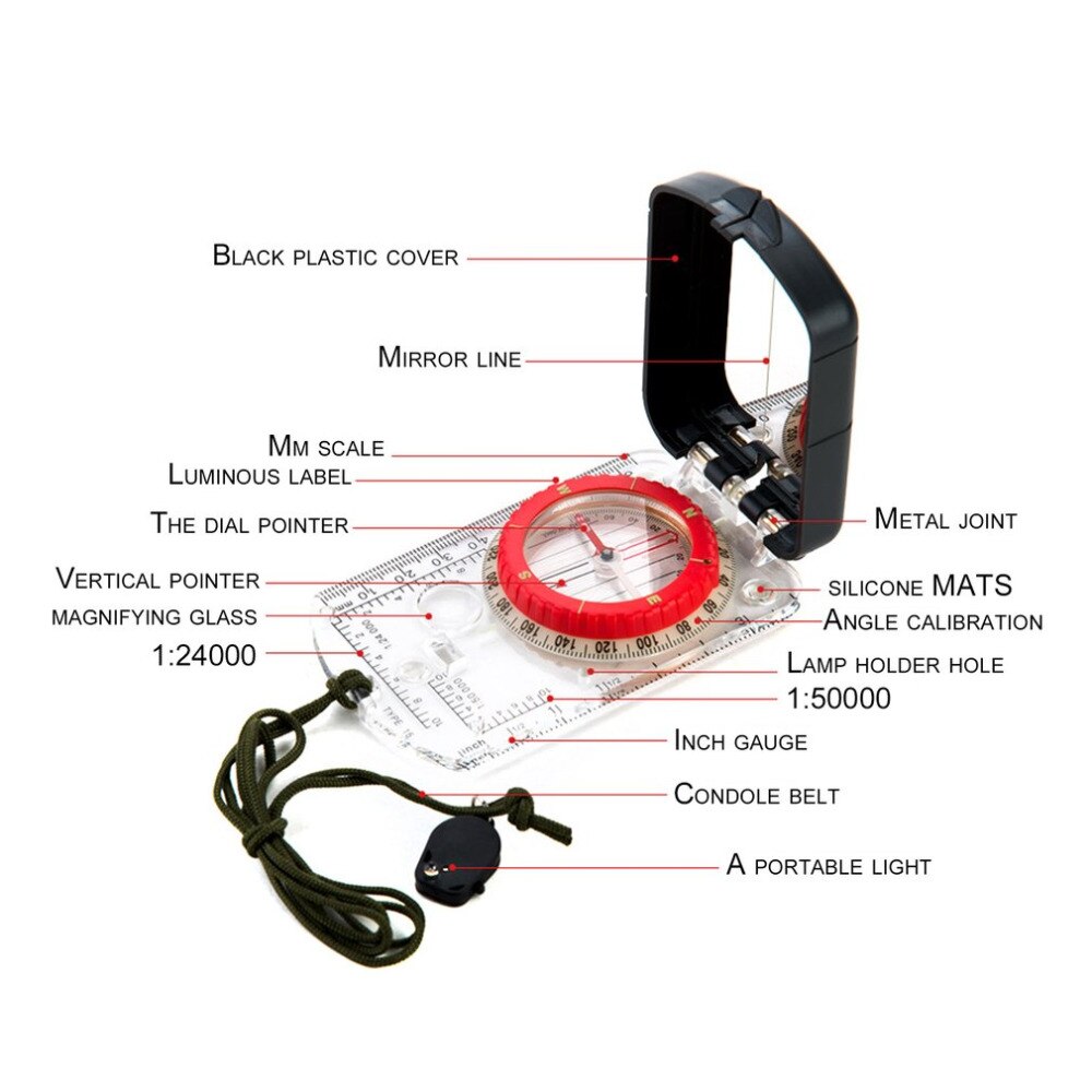 Naturehike Multifunctional Luminous Compass With L... – Grandado