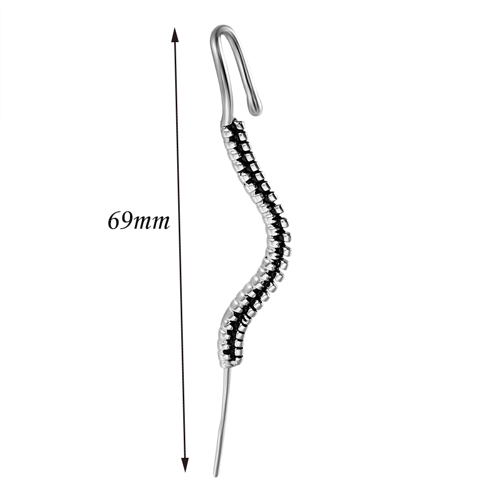 1PC Stainless Steel Cross Tiger Hook Ear Cuff Earr... – Grandado
