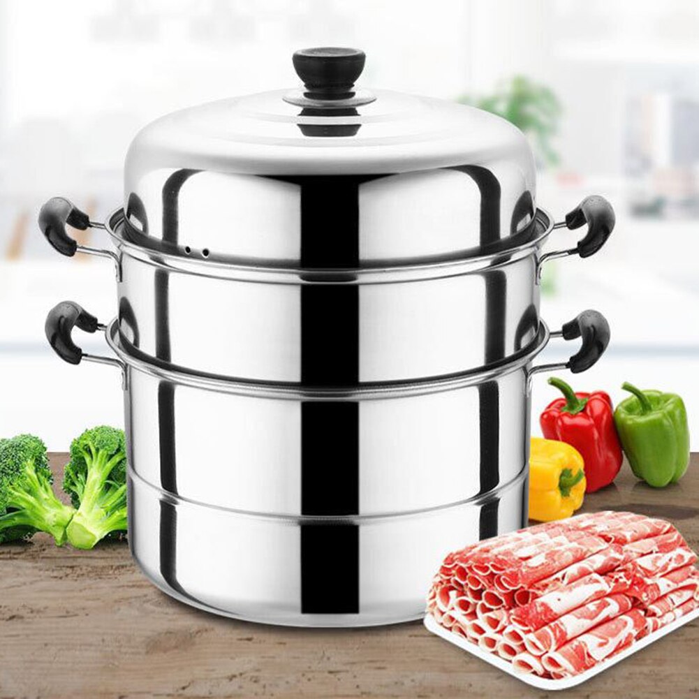 Heavy Duty Stainless Steel Steamer Pot Set Stack A... – Grandado