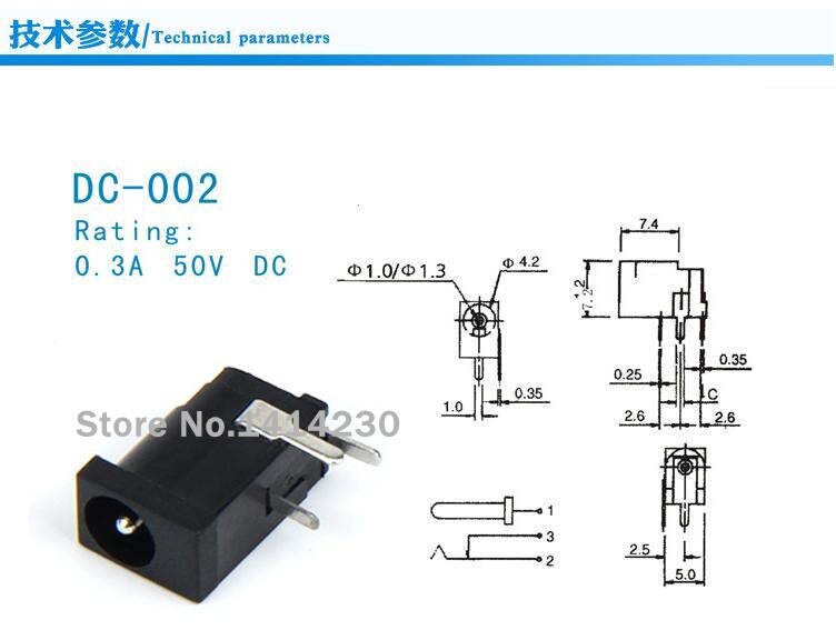 Connecteur de prise de courant cc noir 0,3a 50V | ... – Grandado