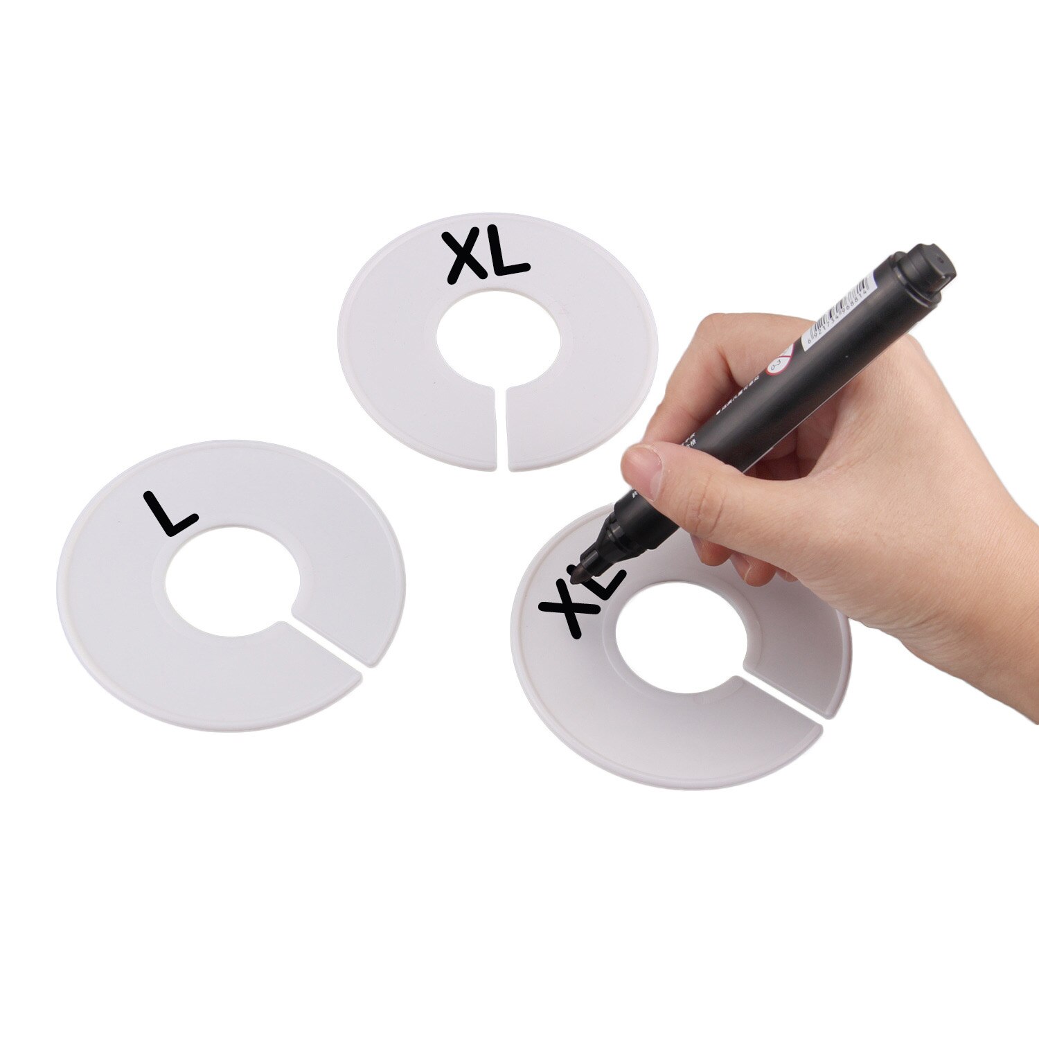 12 Pcs/set White Round Clothing Rack Hanger Size D... – Vicedeal