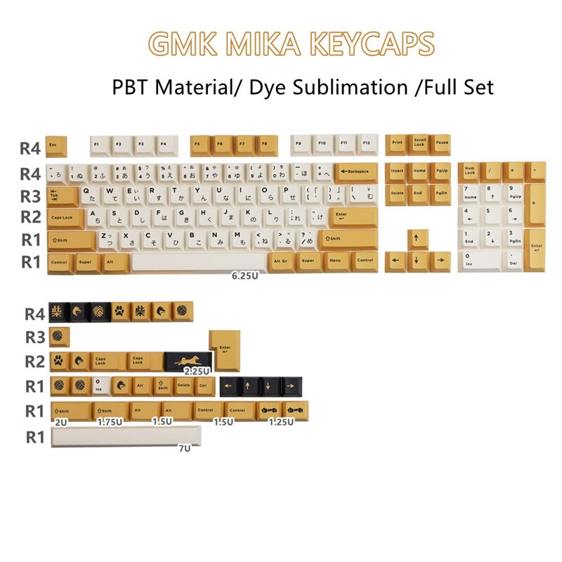 GMK Mika Keycap PBT 139 Keys Cherry Profile Keycap... – Vicedeal