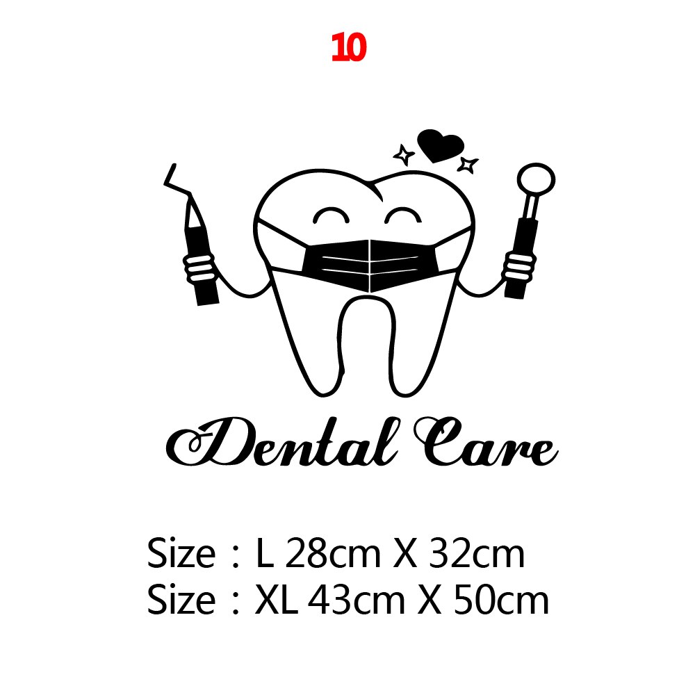 Cartoon Tooth Pvc Wall Decals Commercial Decals Fo... – Grandado