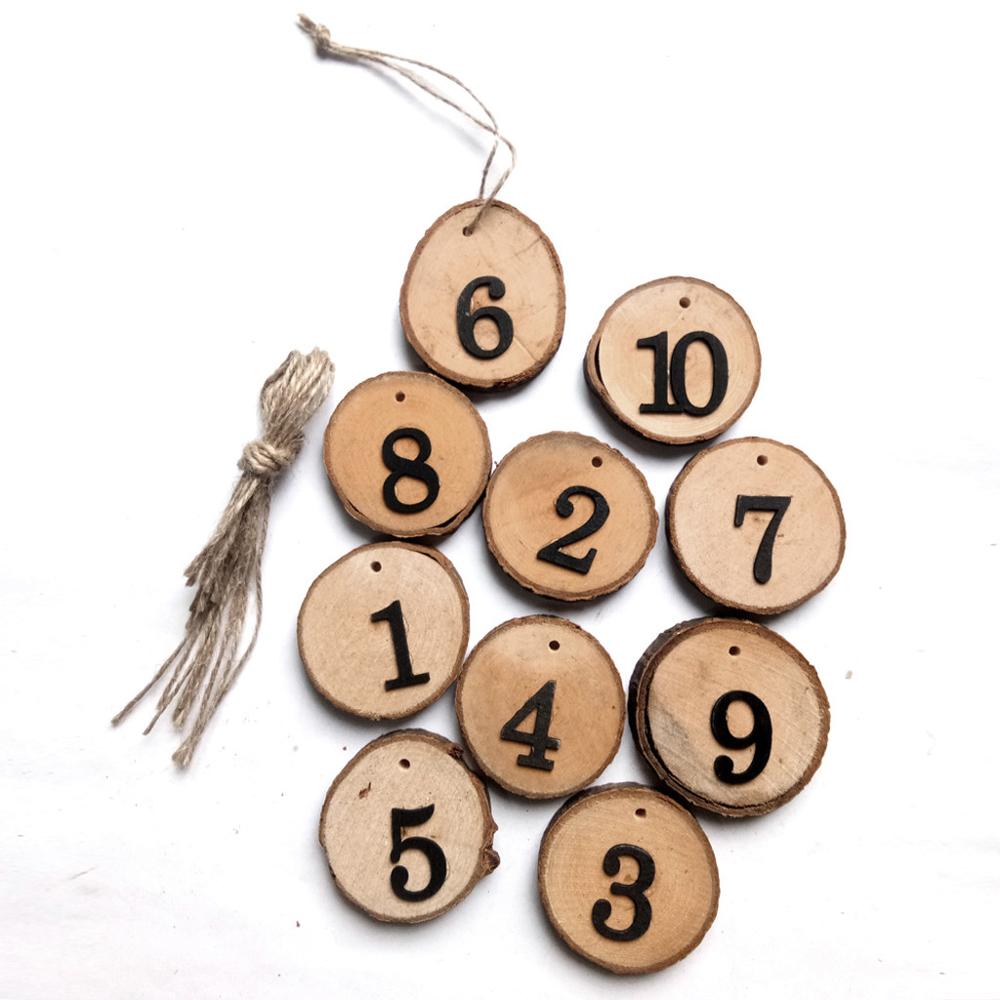 1-10 Numbers Rustic Wooden Hanging Ornament Table ... – Grandado