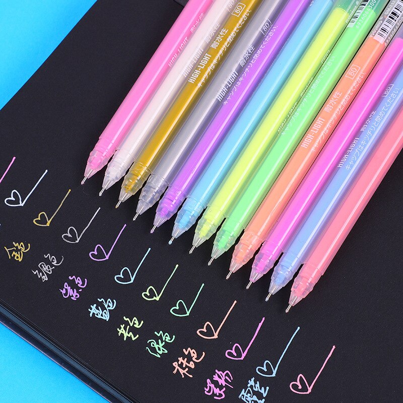 12 pcs/lot DIY Graffiti Highlighter Cute 12 colors... – Grandado