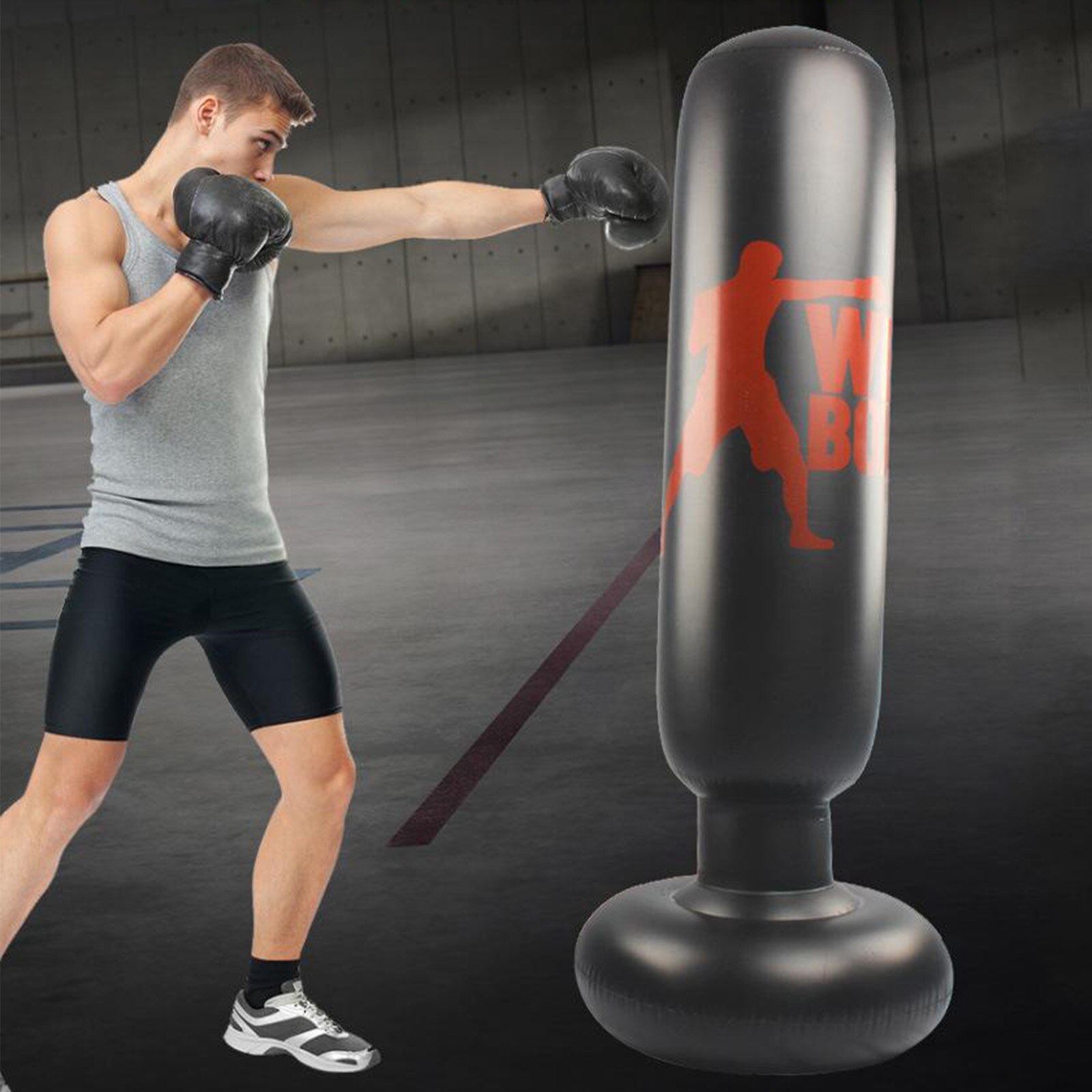Adult Free Standing Boxing Punch Bag, Inflatable B... – Vicedeal