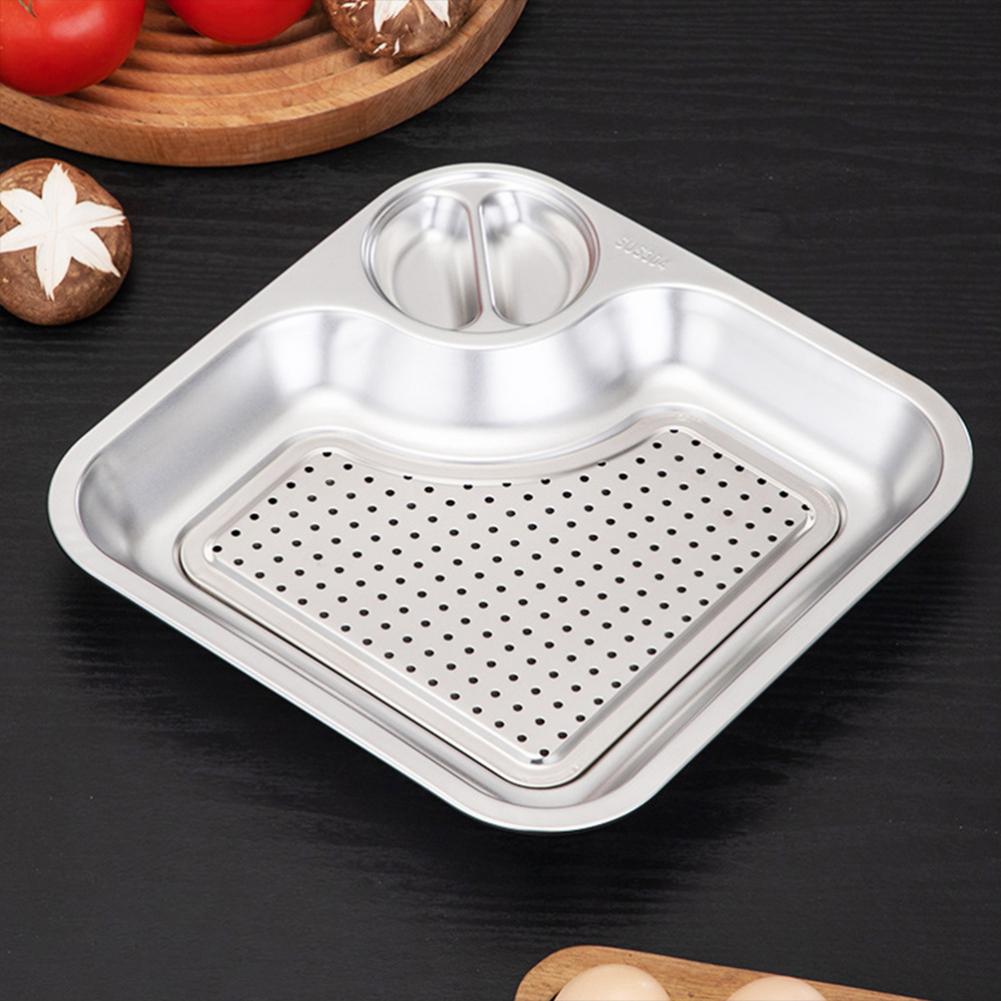 Stainless Steel Dumpling Plate Serving Food Platte... – Vicedeal