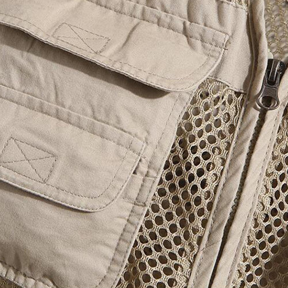 Waterproof Mesh Vest Jacket Multi Pocket Waistcoat... – Vicedeal