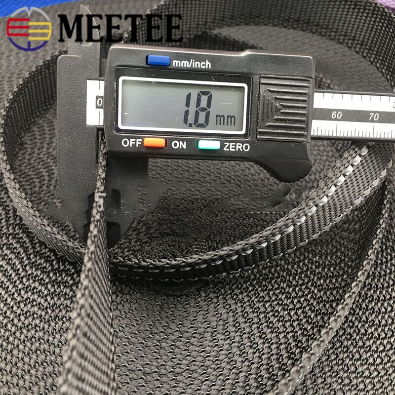 5M 20/25mm 1.8mm Thick Black Reflective Nylon Webb... – Grandado