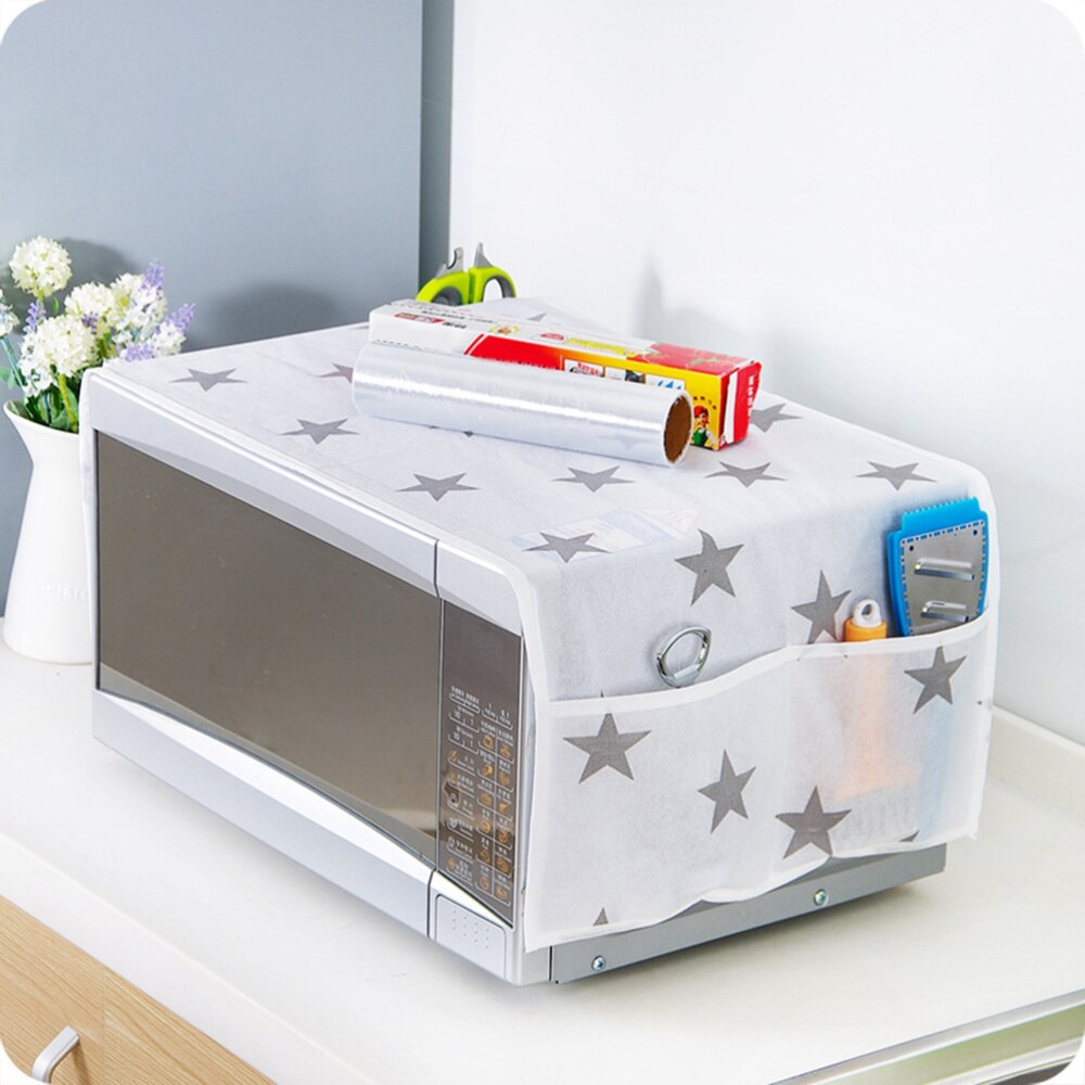 Microwave Oven Cover With Storage Bag Hanging Frid... – Grandado
