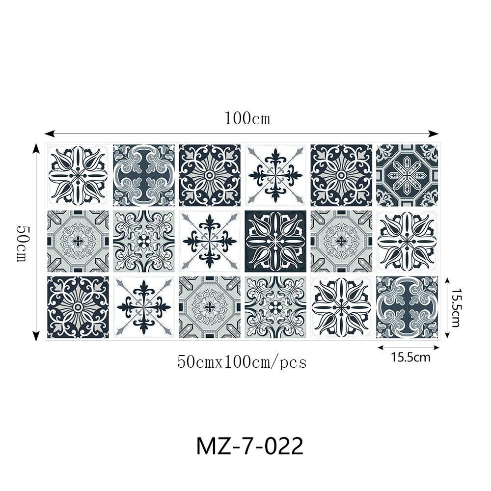 Retro Patroon Matte Tegels Sticker Transfers Cover... – Vicedeal