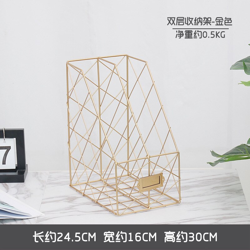 Nordic Iron Storage Shelf Desktop Books And Magazi... – Vicedeal