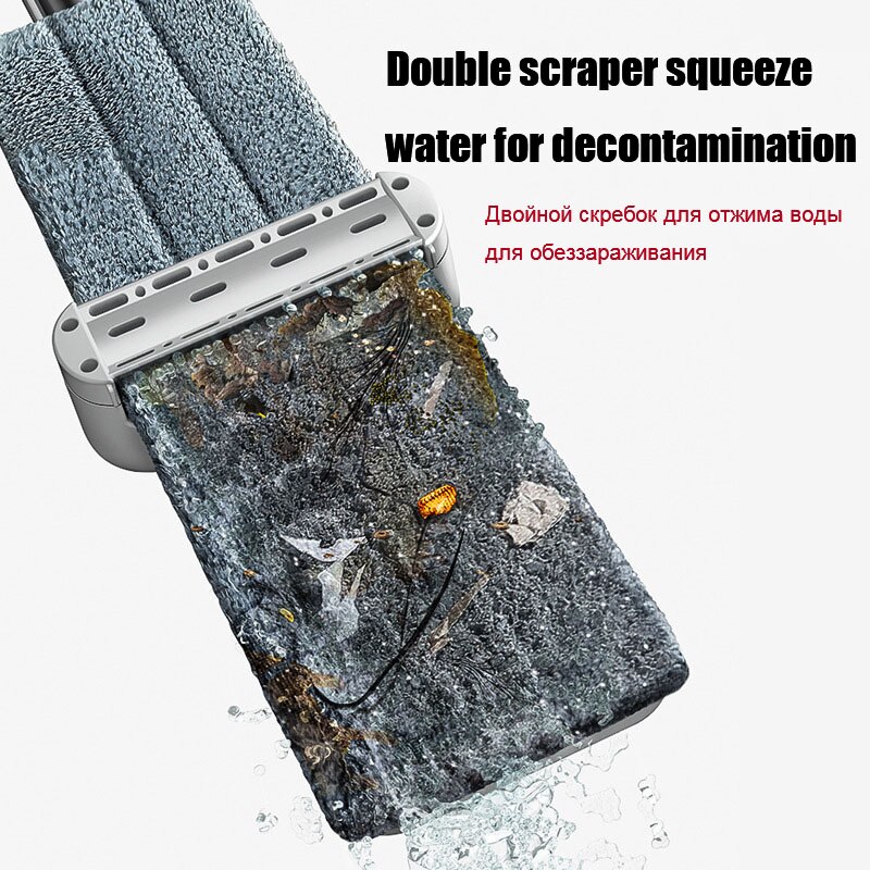 Squeeze Mop Wash for Floor Flat Hand Free Magic Ho... – Grandado