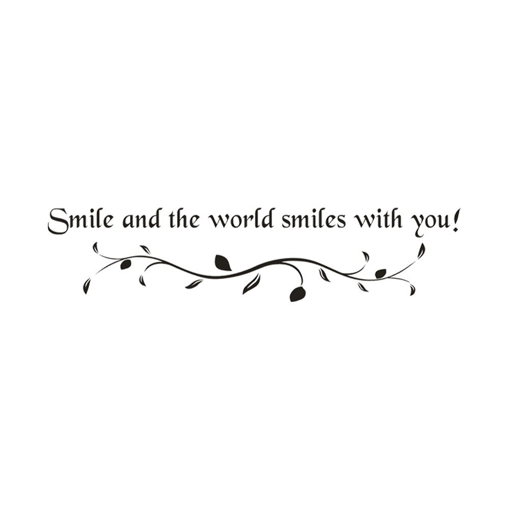 Wall Stickers Smile And The World Smiles With You ... – Vicedeal