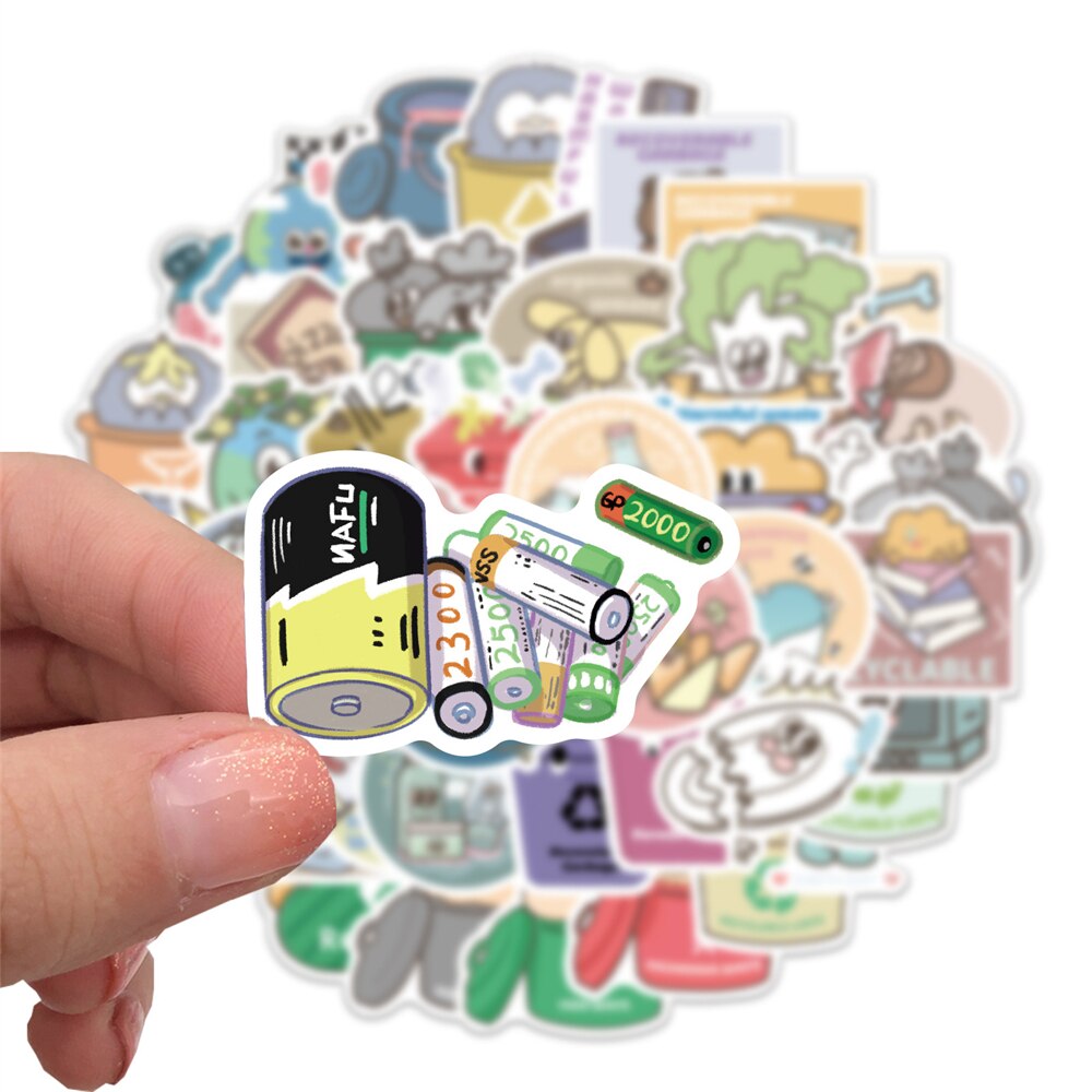 10/30/50 Pcs Cute Version Garbage Sorting Cartoon ... – Grandado