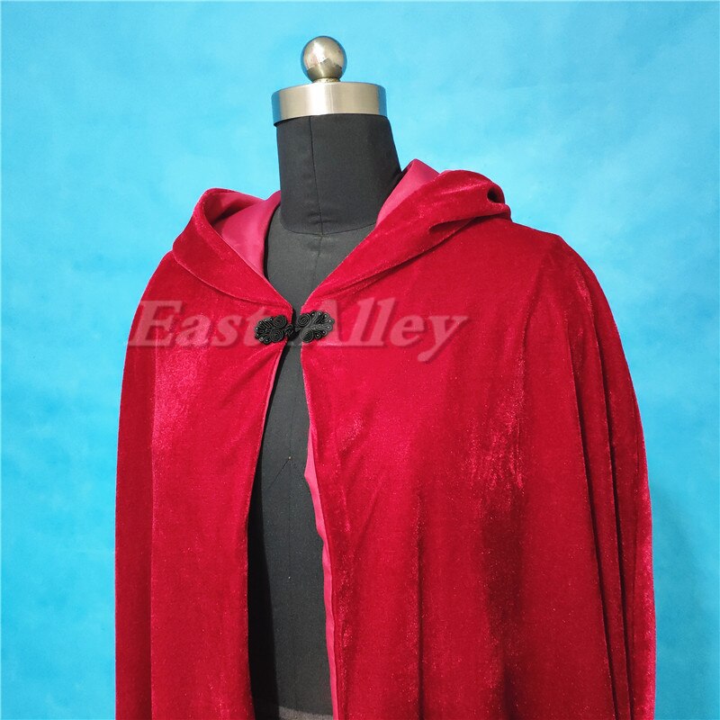 Velvet cape hooded cloak, medieval elven fantasy c... – Vicedeal
