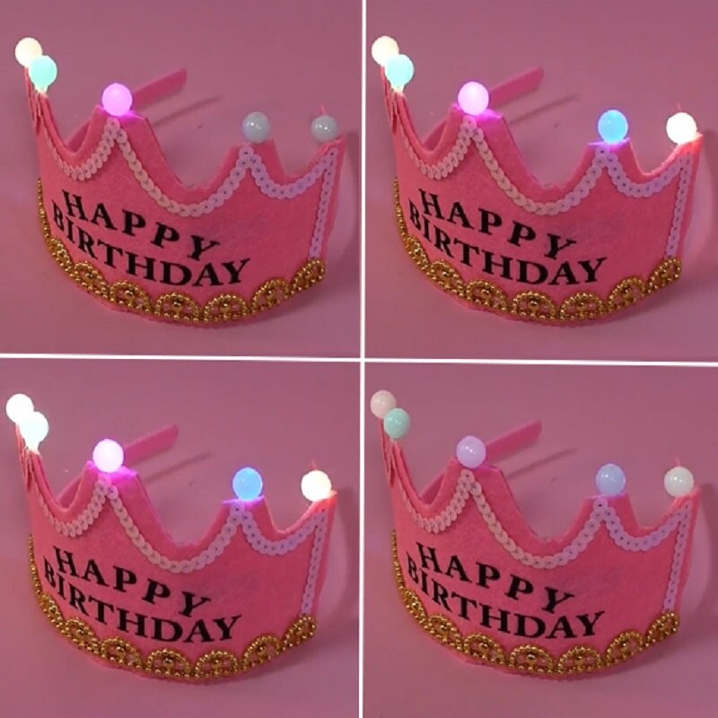 Lighting Crown Happy Birthday Hats For Kids Birthd... – Grandado