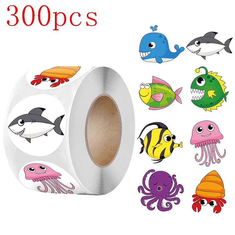 50-500pcs 1inch round good job cute animal teacher... – Vicedeal