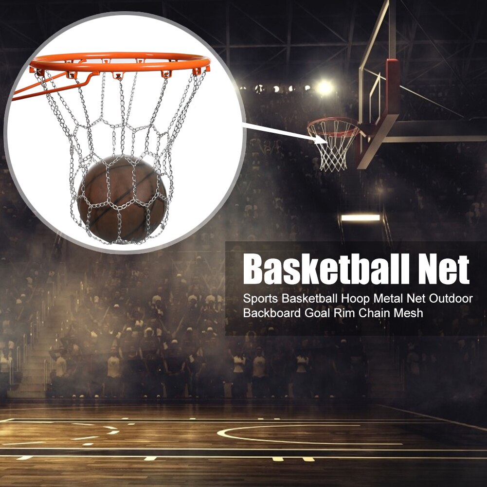 Basketball Hoop Ring Metal Net Goal Rim Ball Chain... – Grandado