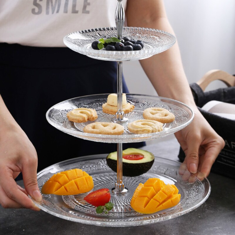 European Style Three Layer Cake Stand Fruits Snack... – Grandado