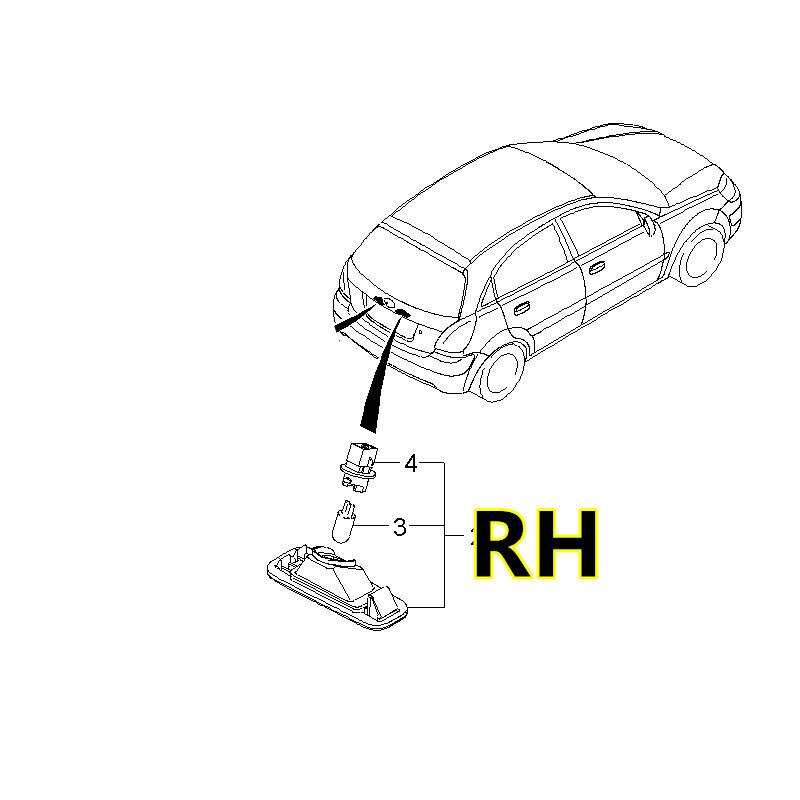 Genuine For Kia Rio Pride 2005 Number Plate Lamp A... – Vicedeal