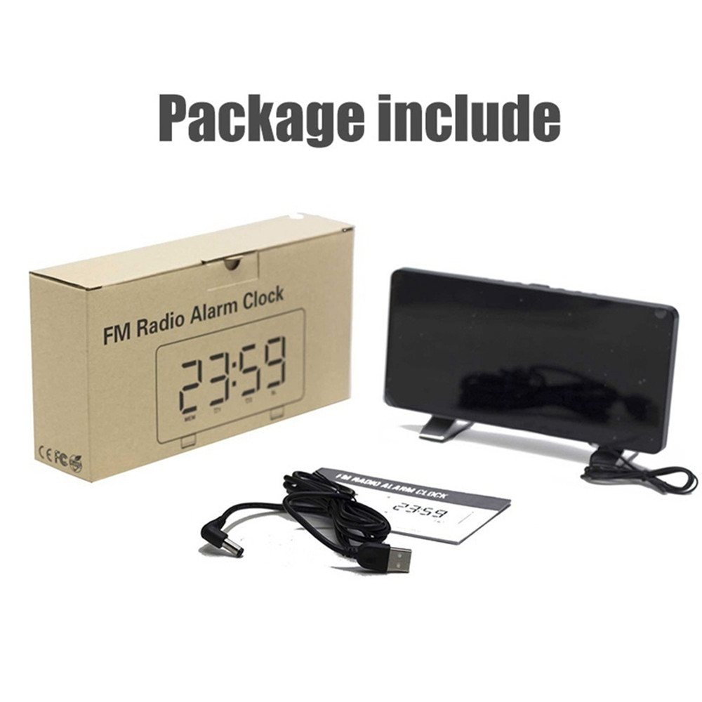 Digital LED Alarm Clock Mirror Multifunction Snooz... – Grandado