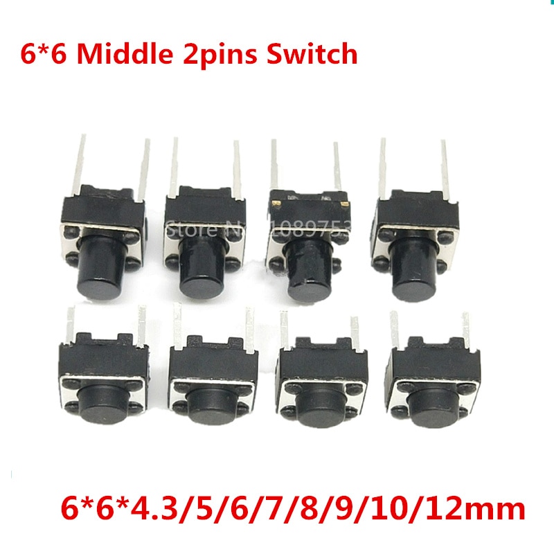 50PCS Tactile Tact Push Button Micro Switch Middle... – Grandado