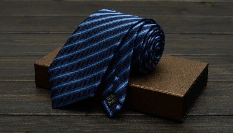 Men's Tie Brand Classic Blue Striped Necktie Tie A... – Vicedeal