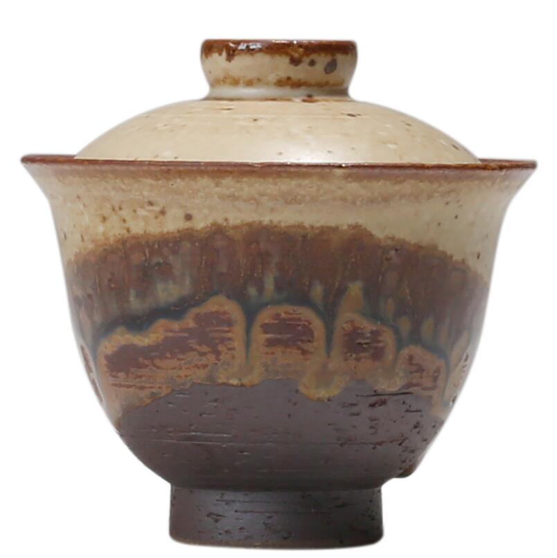 Retro Coarse Pottery Kiln Gaiwan Japanese Style Ku... – Grandado