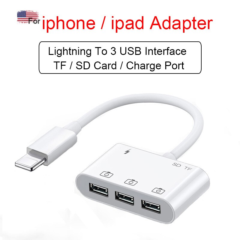 Multi USB OTG Adapter Card Reader Lightning to Cam... – Grandado