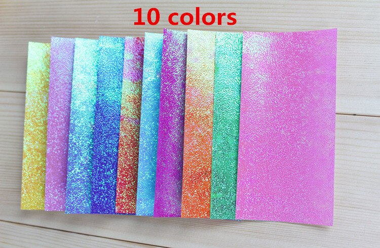 50pcs/lot bulk pack shiny craft paper 10 colors pe... – Grandado
