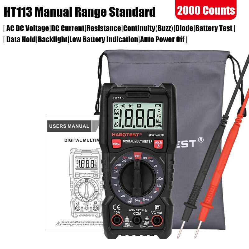 Profesional Digital Multimeter Mini Automotive Tes... – Grandado