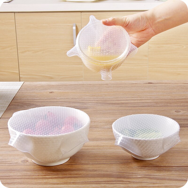 3 Sizes Reusable Food Packaging Cover Silicon Food... – Grandado