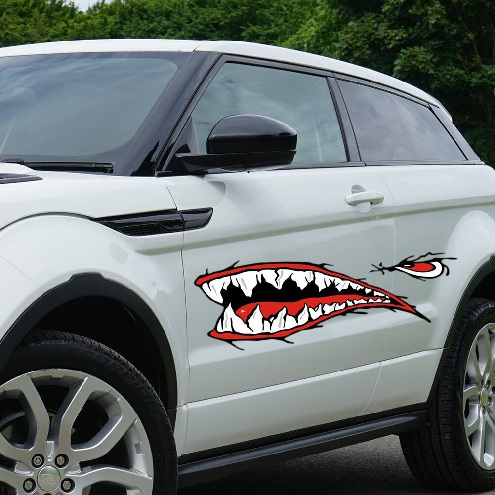 1 Paar Reflecterende Shark Mond Auto Stickers Cart... – Vicedeal